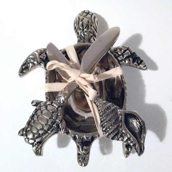 Pier 1 | Kitchen | Pier Aluminum Sea Turtle Dish With Baby Turtle And ...